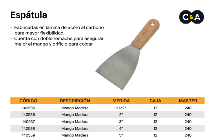 ESPATULA 3″ SCHUBERT – Ferretería DINOVA