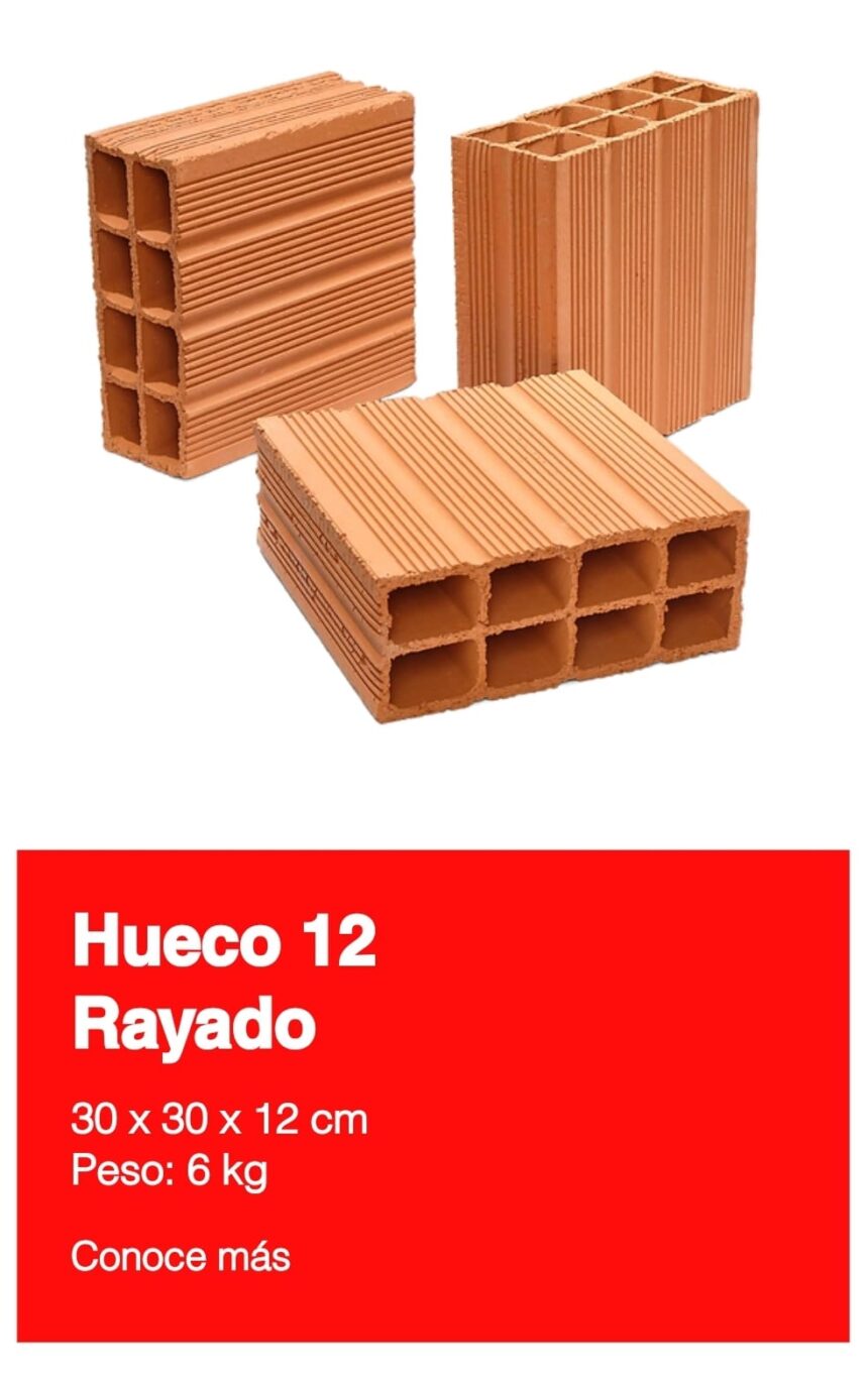 LADRILLO TECHO 12 X 30 X 30 RAYADO ITAL – Ferretería DINOVA