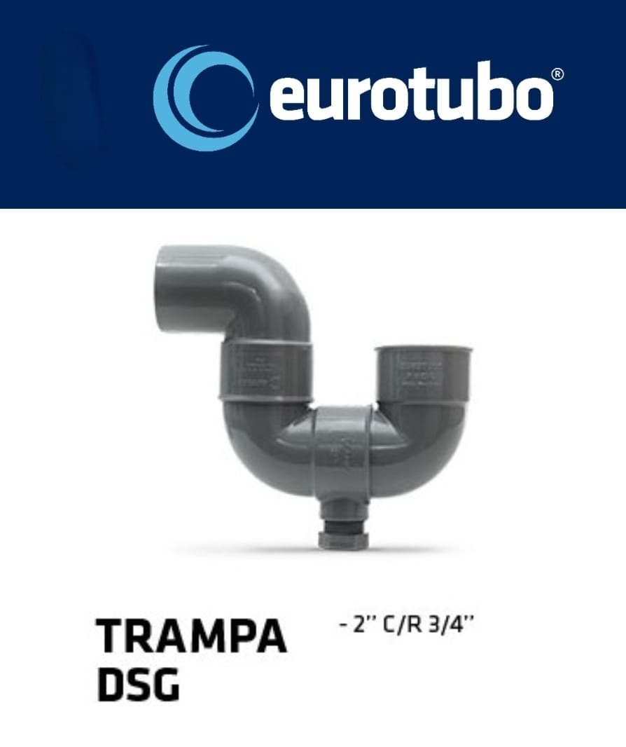 TRAMPA 2″ PVC C/REGISTRO 3/4″ EUROTUBO – Ferretería DINOVA